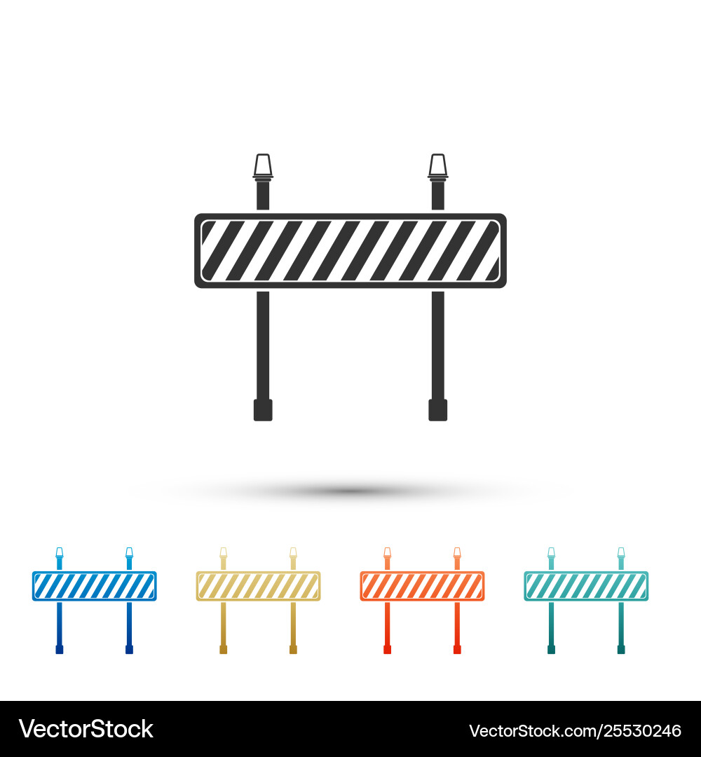 Road barrier icon on white background symbol Vector Image
