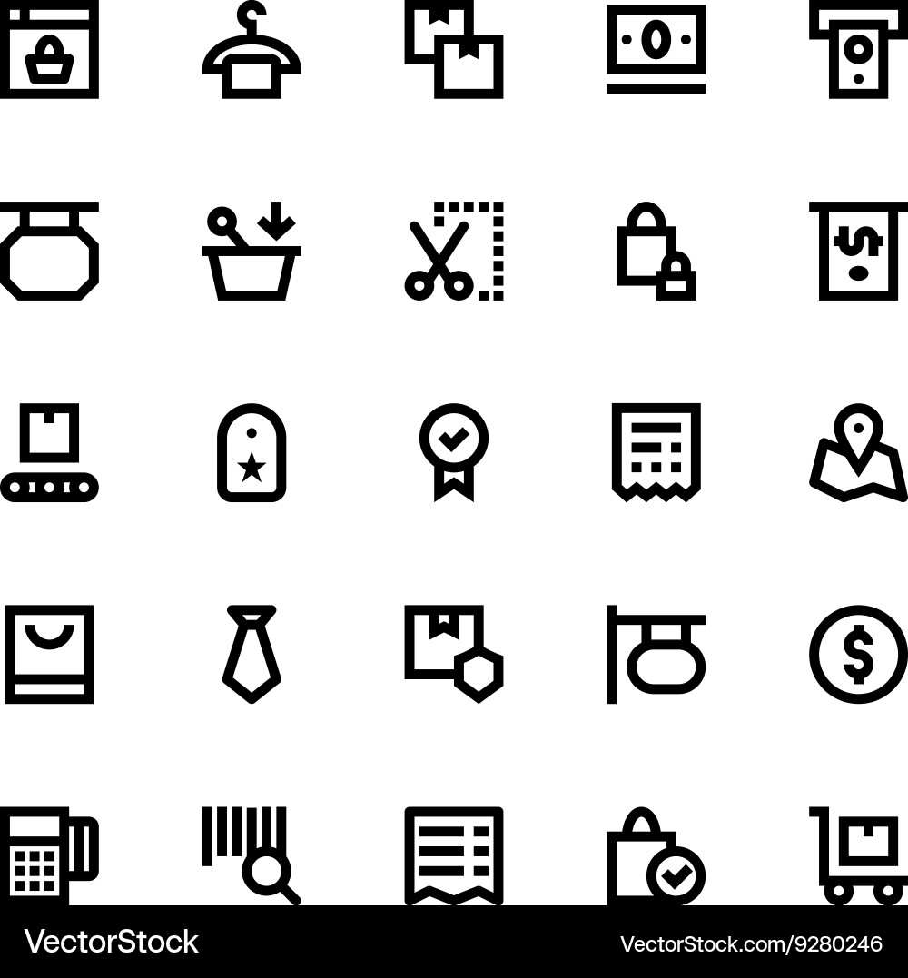 Shopping and retail icons 2 Royalty Free Vector Image