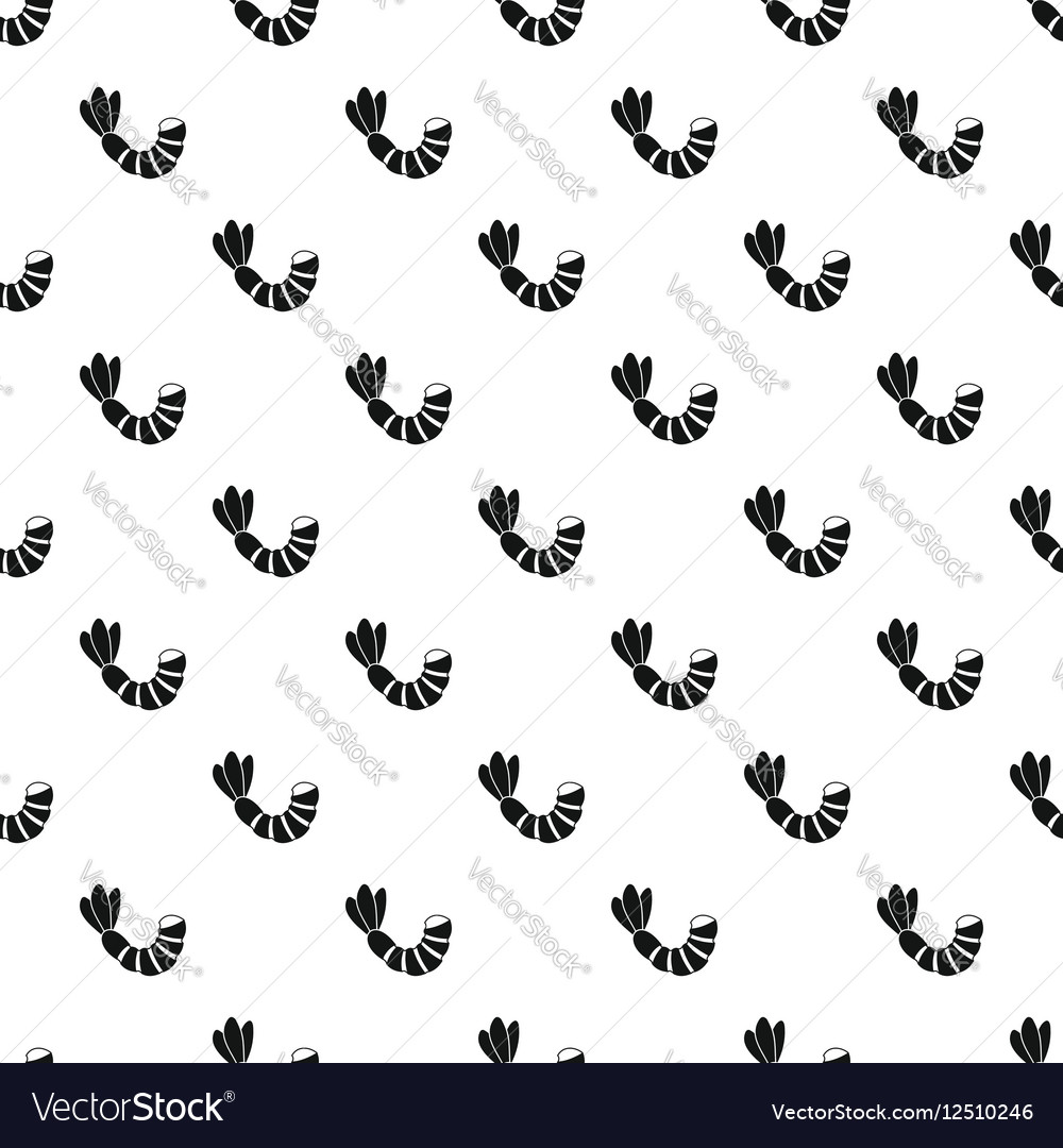 Shrimp pattern simple style Royalty Free Vector Image