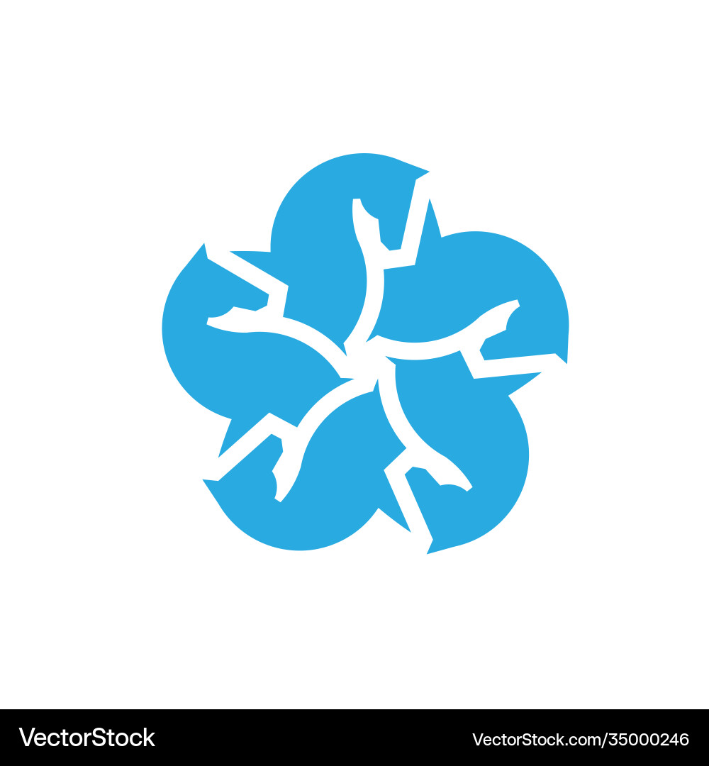 Stylized white horse head in circle logo Vector Image