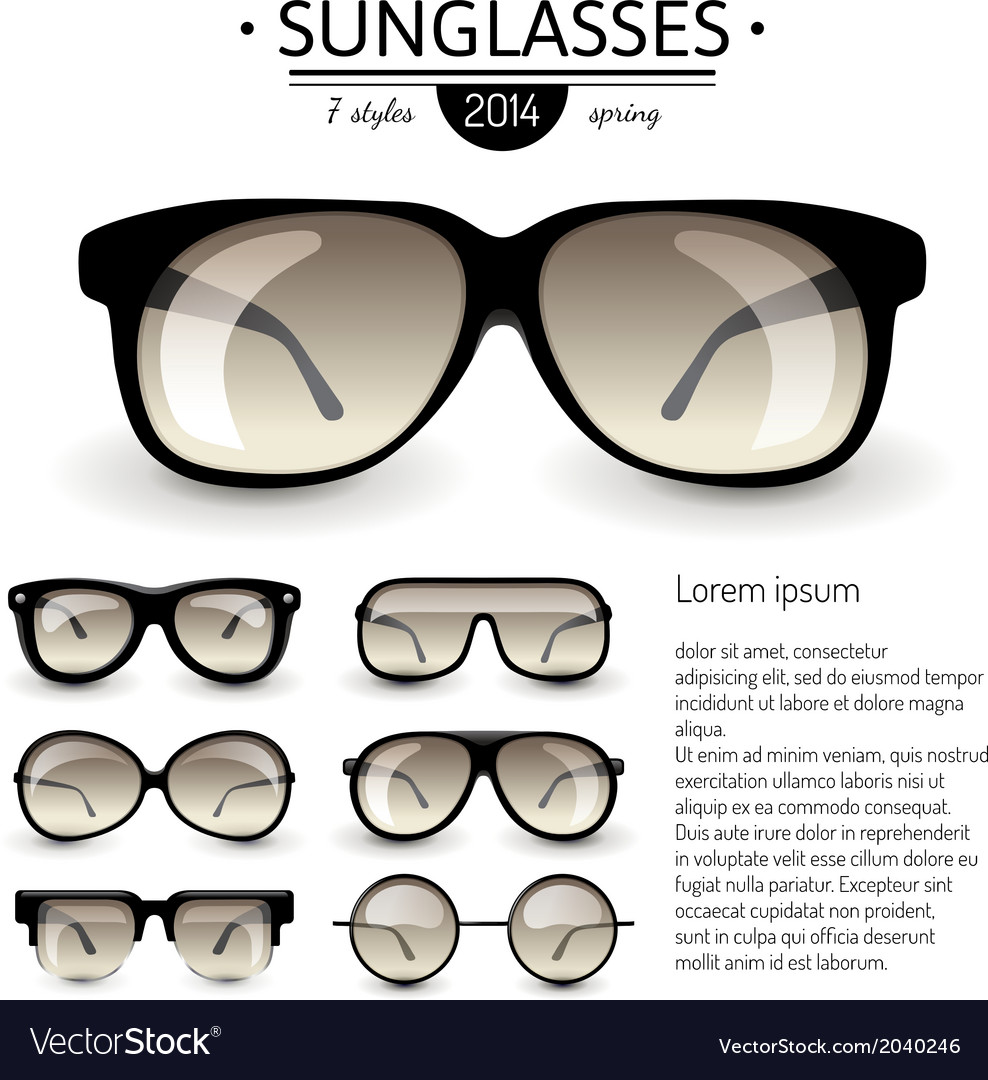Sunglasses Royalty Free Vector Image - VectorStock