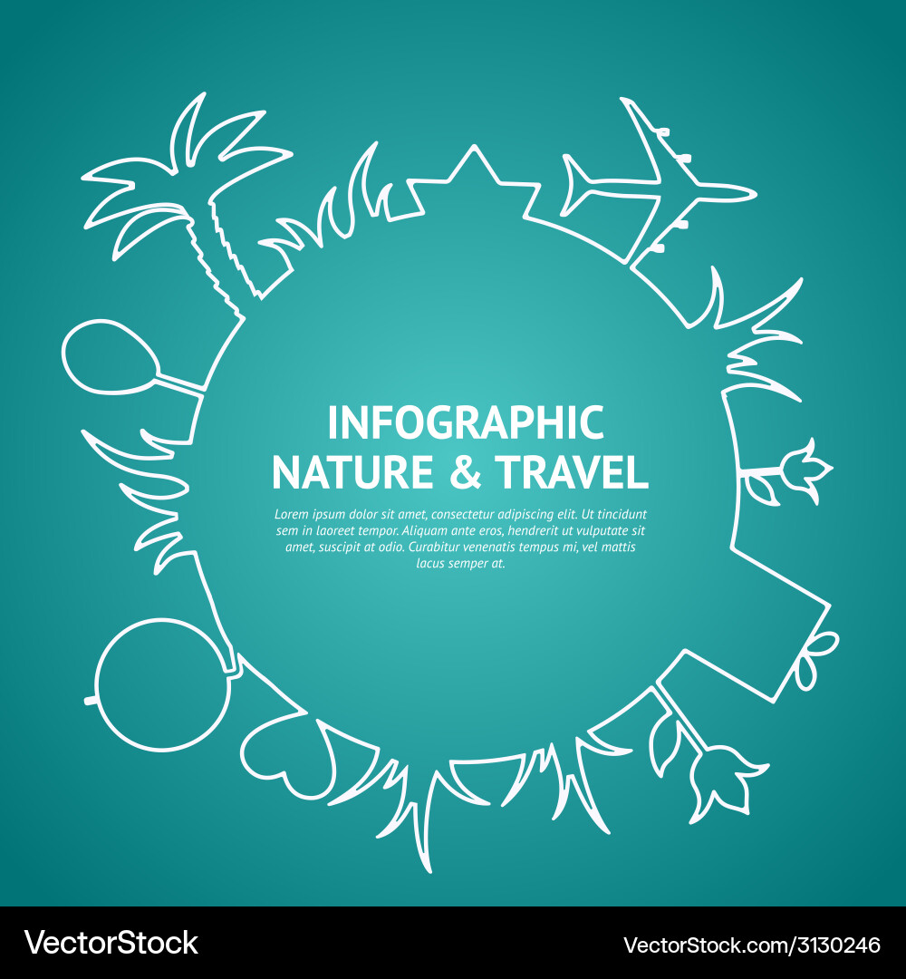 Travel and tourism Royalty Free Vector Image - VectorStock