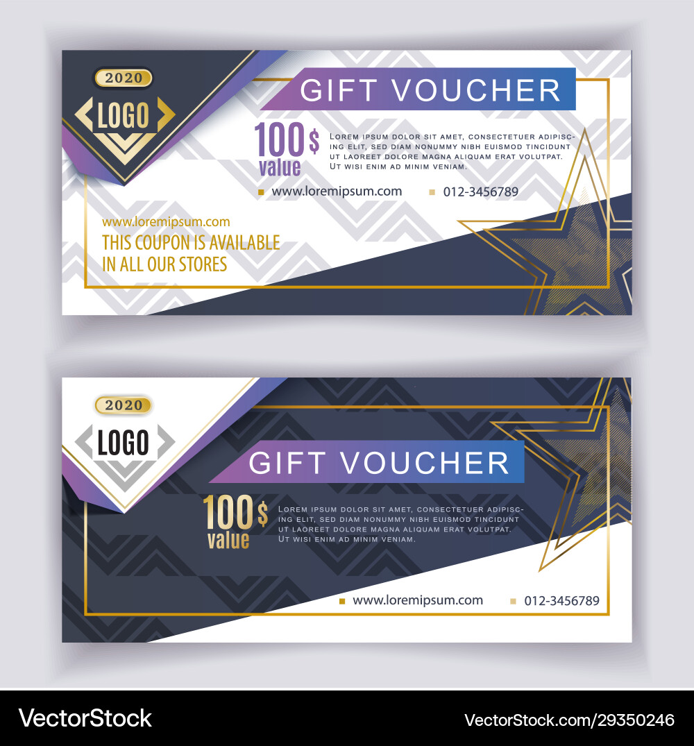 Voucher triangle template value 100 dollars Vector Image