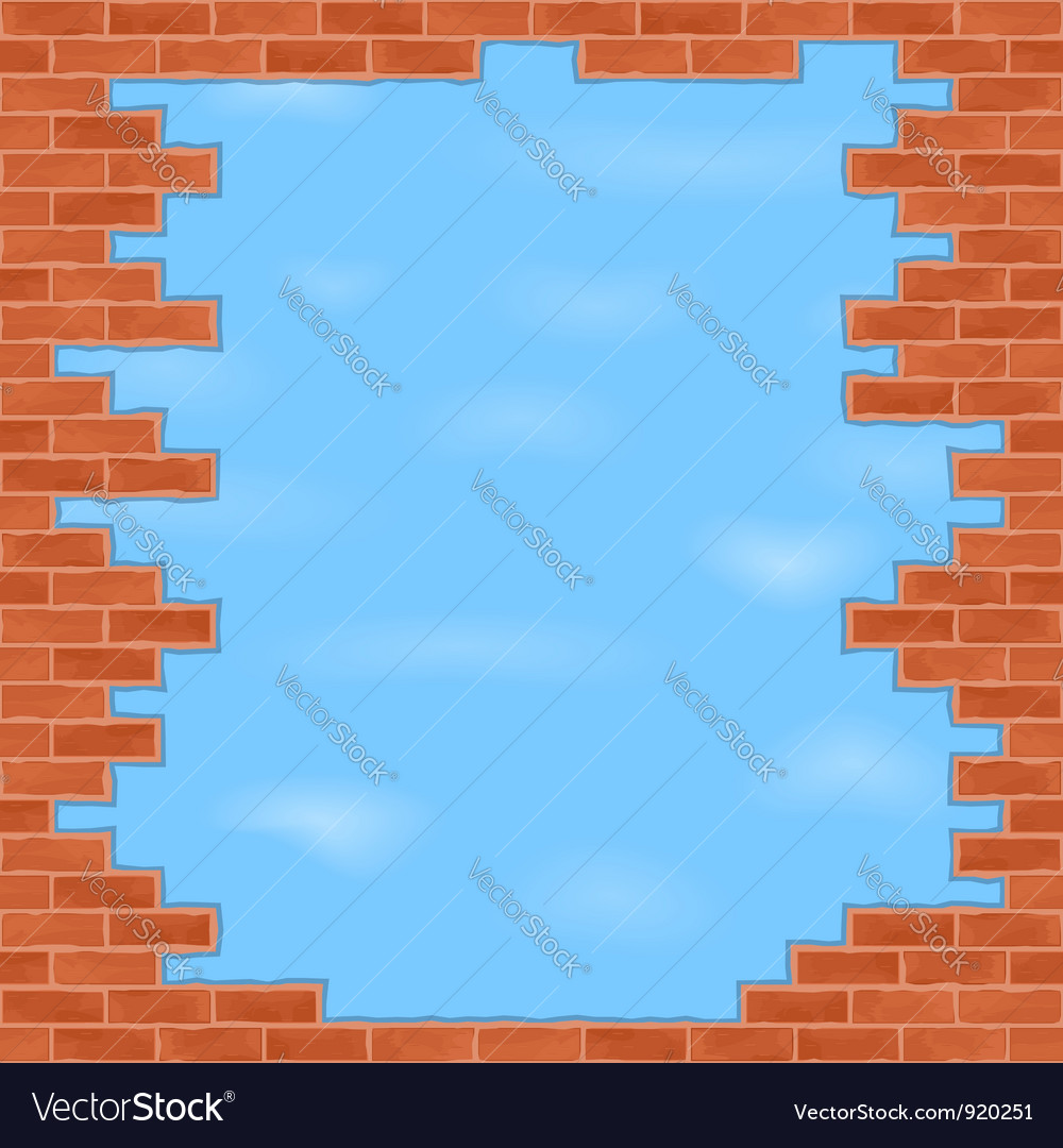 Broken Brick Wall Clip Art
