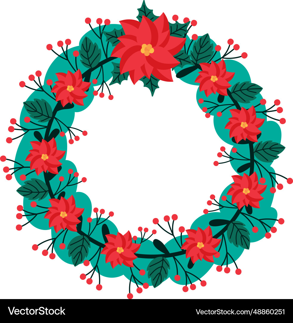 Christmas garland decoration Royalty Free Vector Image
