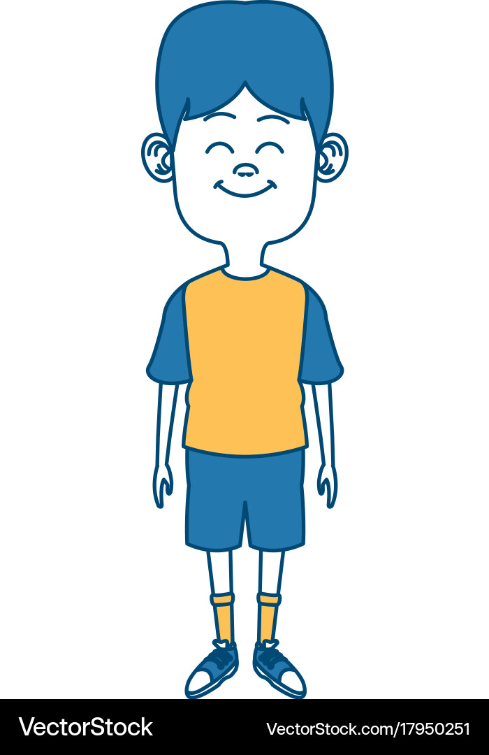 Cute and funny boy cartoon Royalty Free Vector Image
