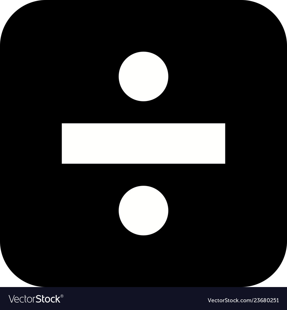 Divide icon Royalty Free Vector Image - VectorStock