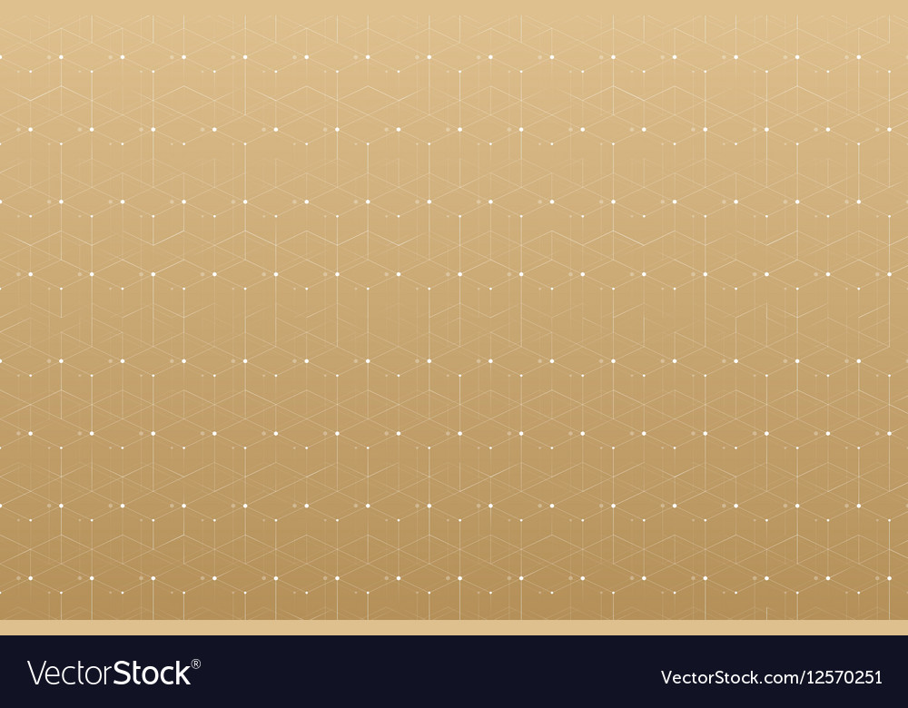 Geometric pattern with connected line and dots Vector Image