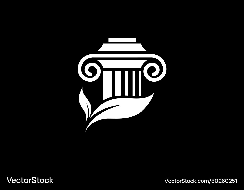 Law pillar logo design pillar office logo Vector Image