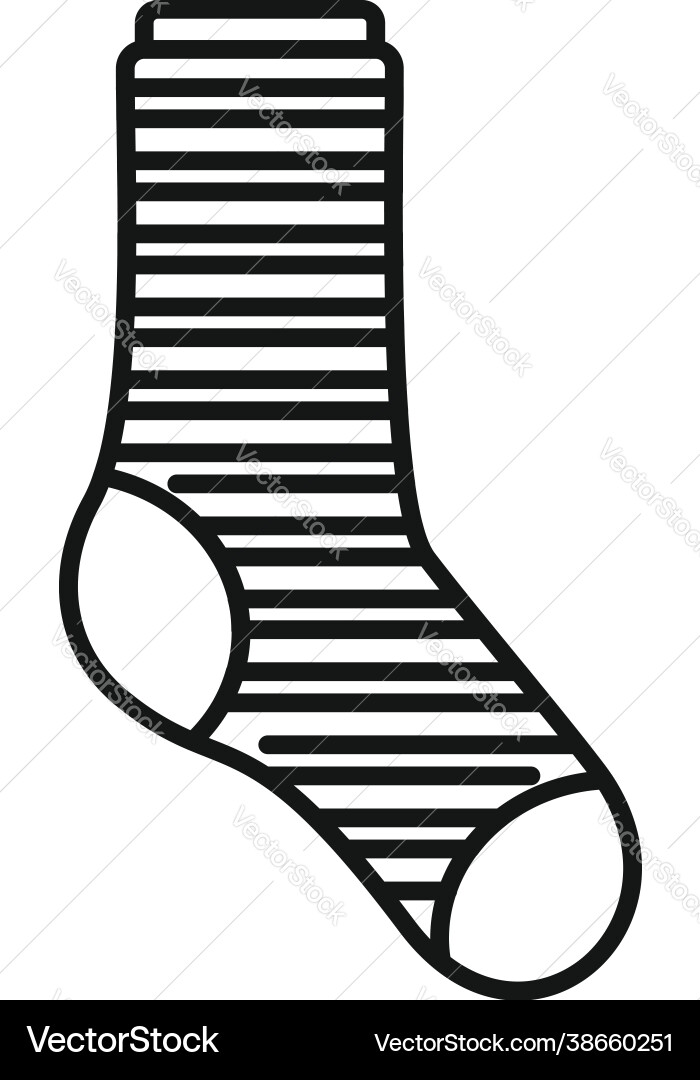 New sock icon outline kid collection Royalty Free Vector