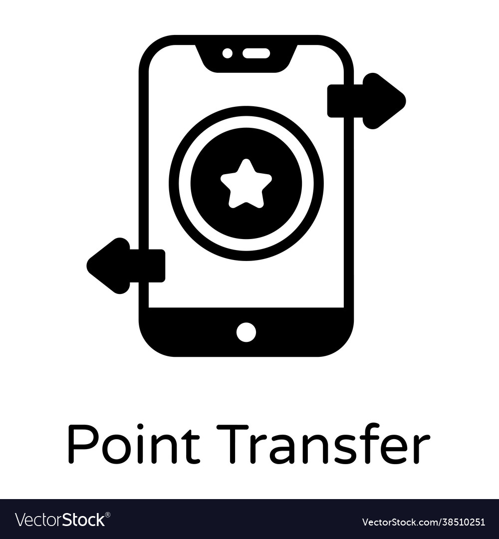Point transfer Royalty Free Vector Image - VectorStock