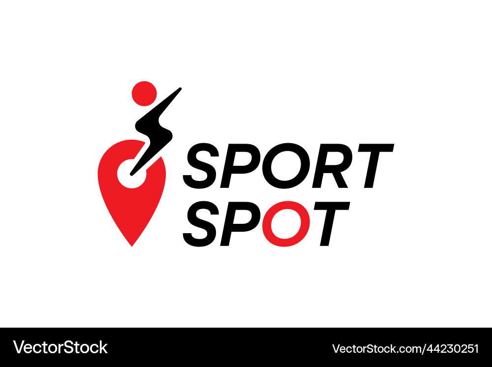 Sports spots logo design Royalty Free Vector Image