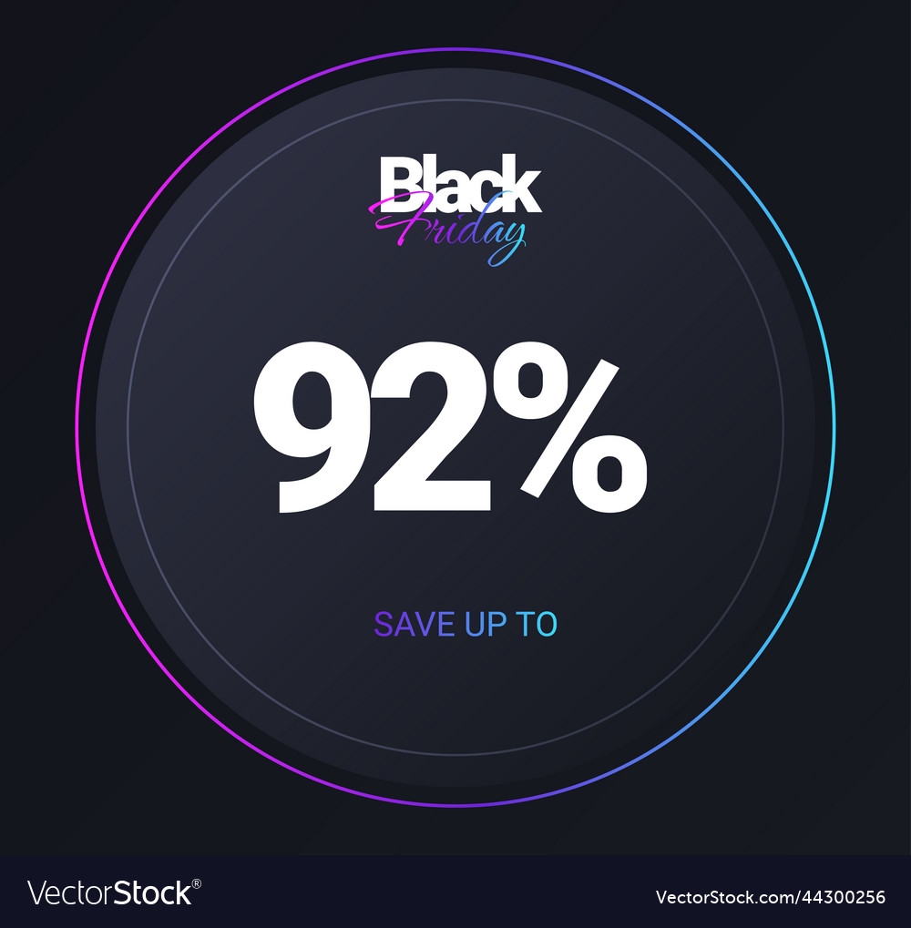 Ninety Two Percent Chart, 92 Percent Circle Diagram, Vector, 49% OFF