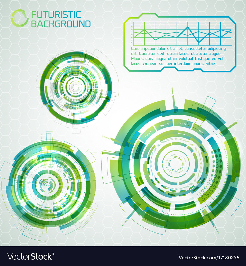 Futuristic interface design elements Royalty Free Vector