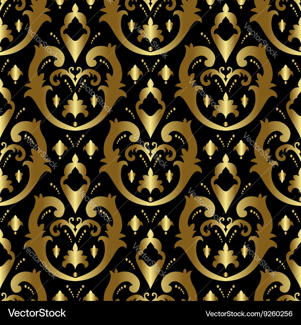 Gold ornament in victorian style Royalty Free Vector Image
