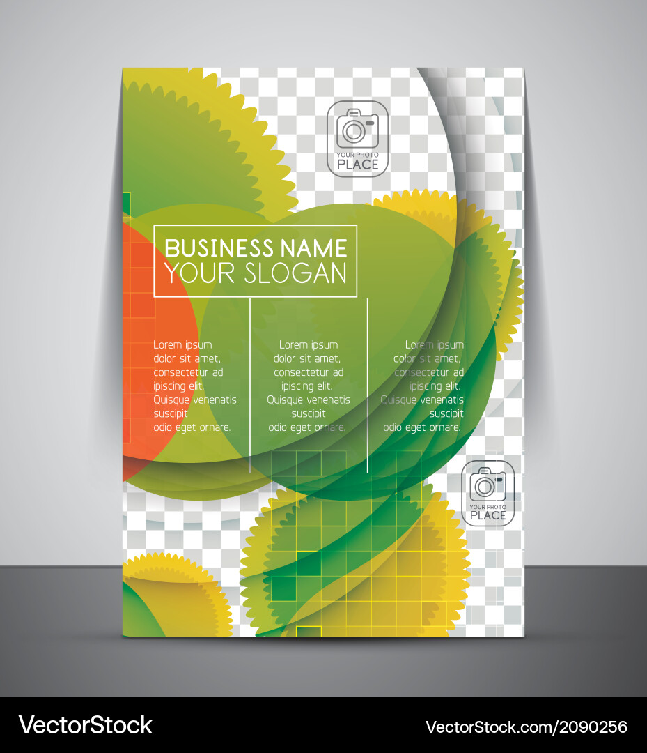 Green design business corporate print template Vector Image