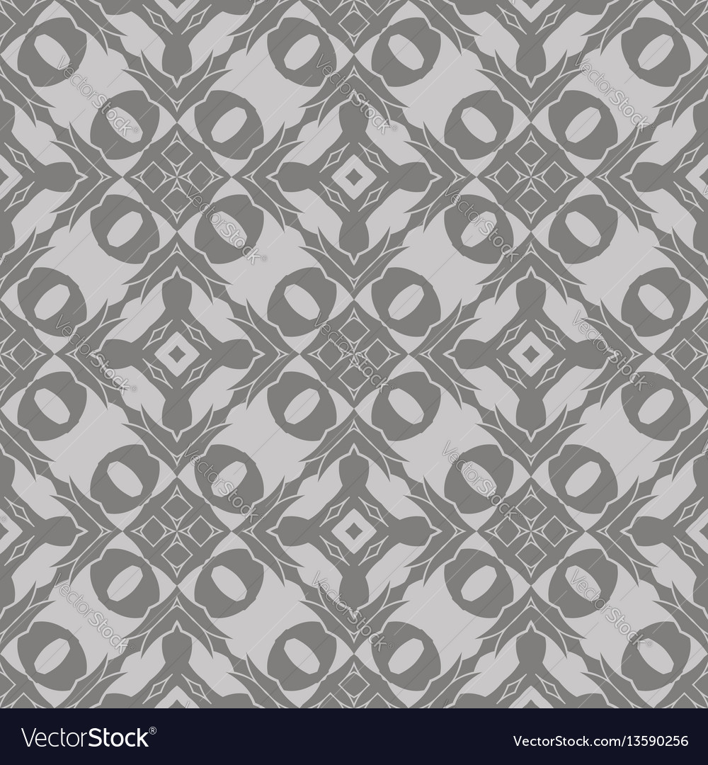 Grey ornamental seamless line pattern Royalty Free Vector