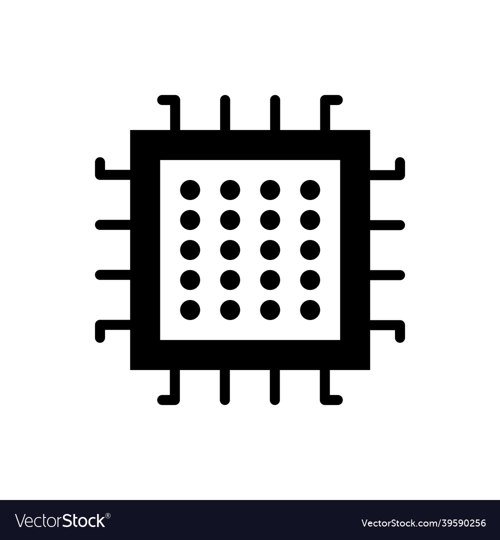 Processor icon circuit ship Royalty Free Vector Image