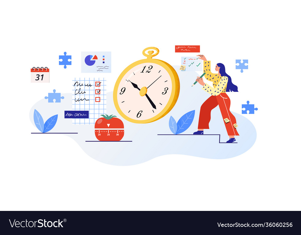 Time planning efficient Royalty Free Vector Image