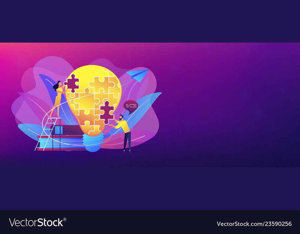 Vision statement concept banner header Royalty Free Vector