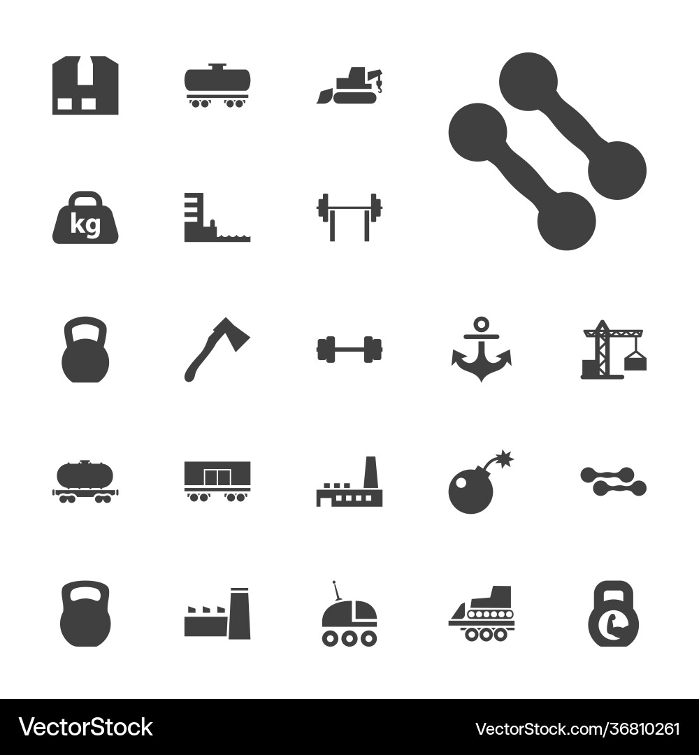 22 heavy icons Royalty Free Vector Image - VectorStock