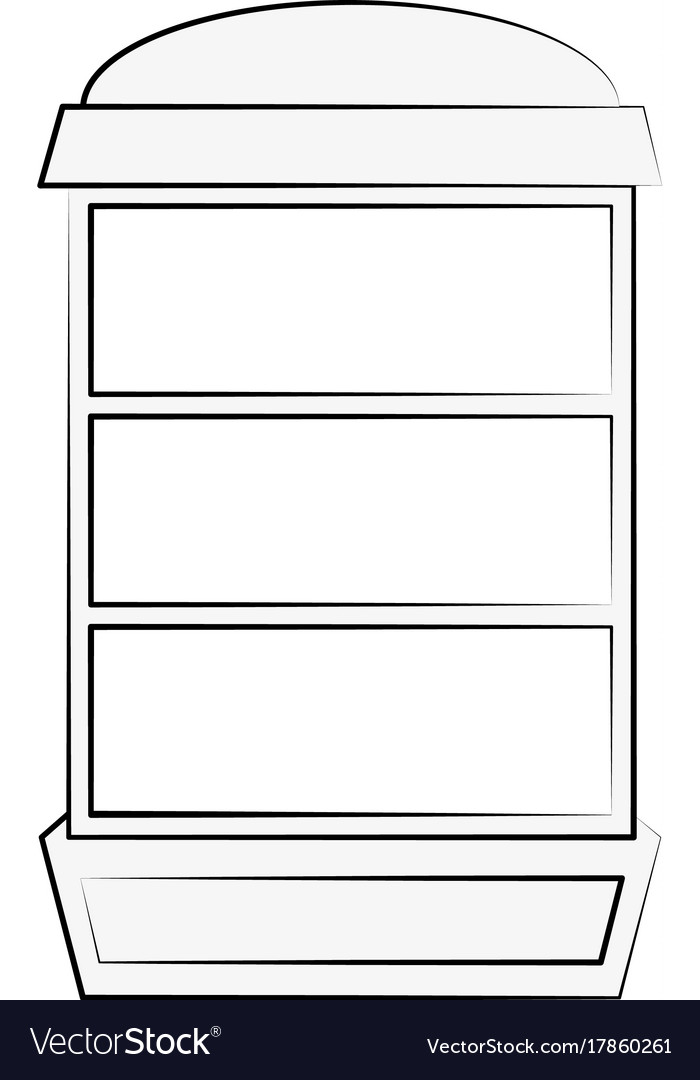 Bakery empty stand Royalty Free Vector Image - VectorStock