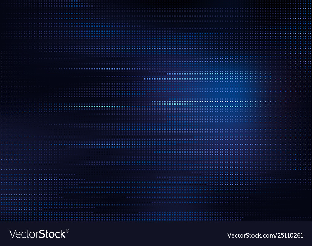 Blue square pattern on dark background Royalty Free Vector