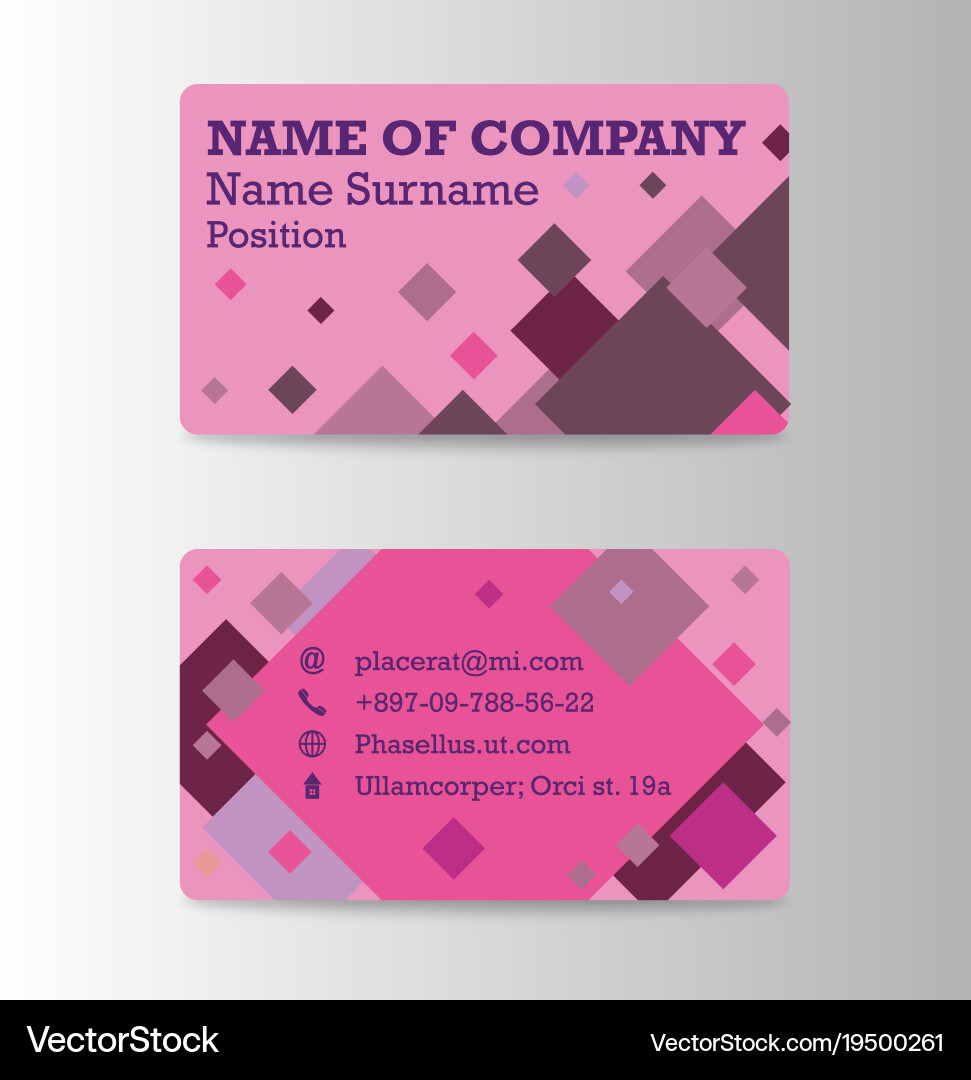Business card background design with logo Vector Image