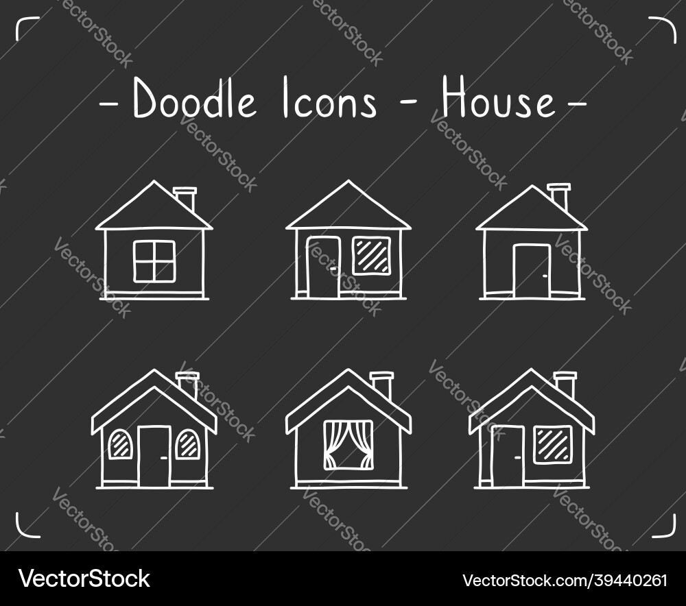 House doodle icons Royalty Free Vector Image - VectorStock