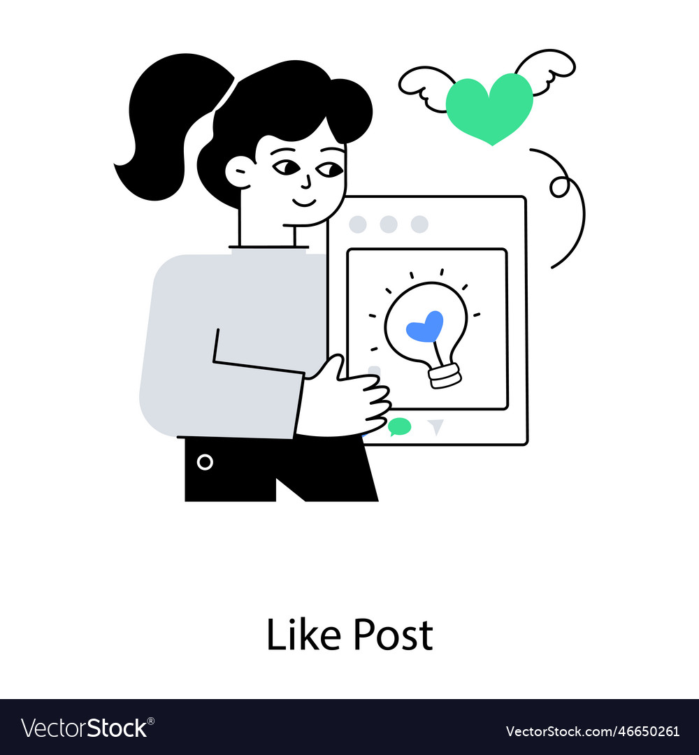 Like post Royalty Free Vector Image - VectorStock
