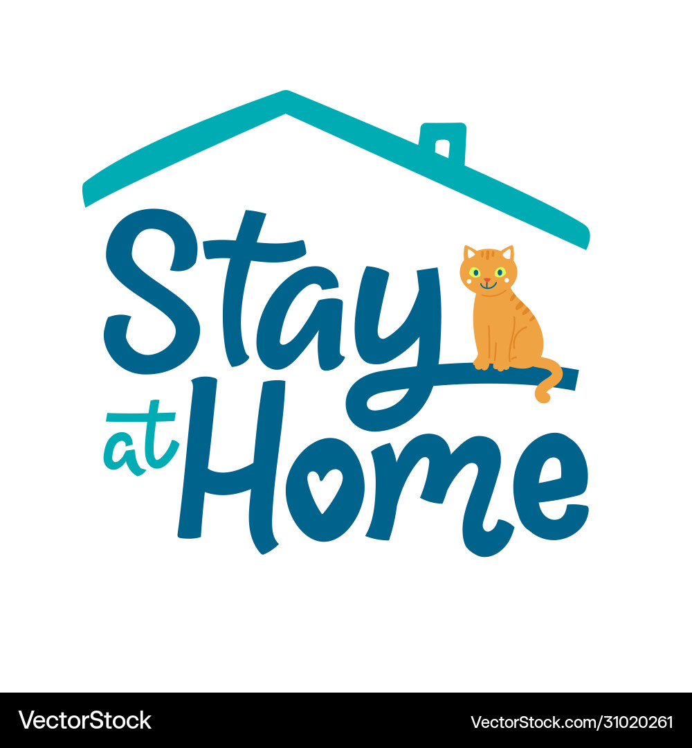 Logo for a quarantine poster let s be safe and Vector Image