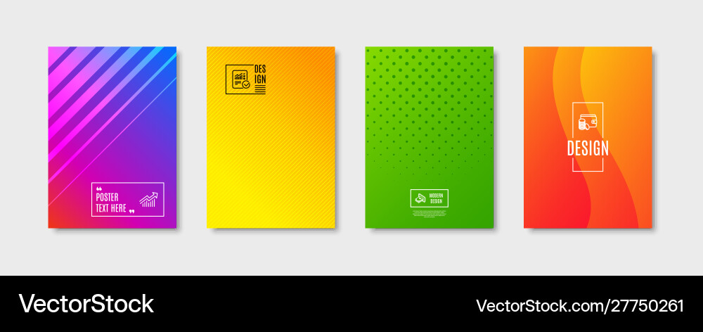 Payment method demand curve and cash icons set Vector Image