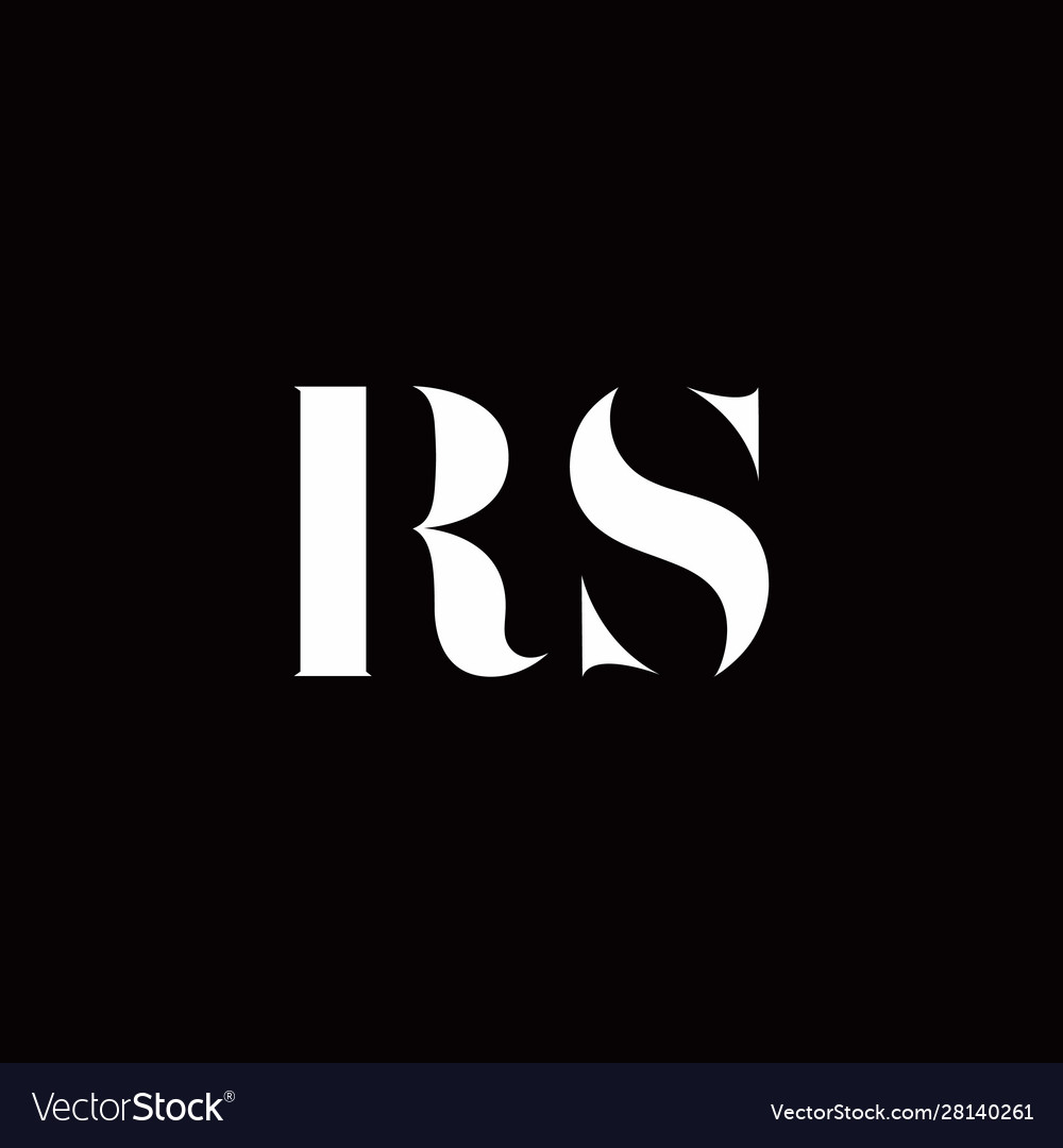 Rs logo letter initial designs template Royalty Free Vector