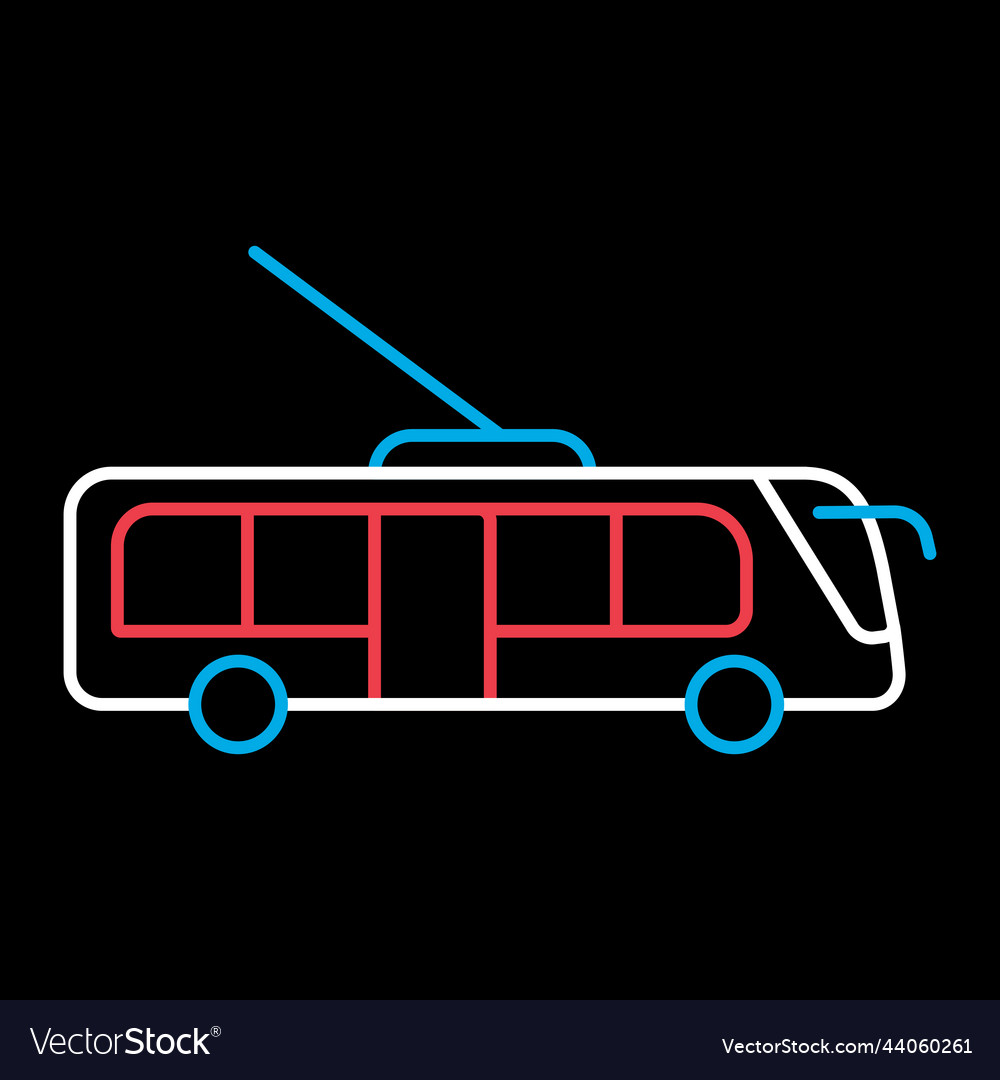 Trolley or trolleybus flat icon Royalty Free Vector Image Trolley or trolleybus flat icon Royalty Free Vector Image