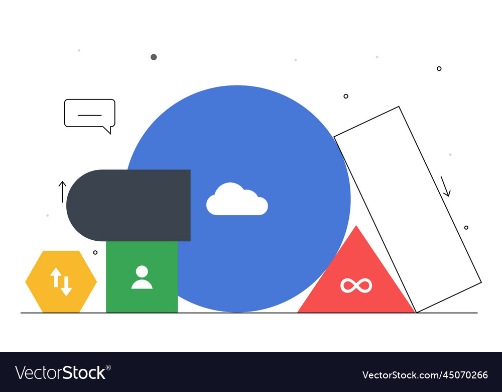 Abstract Cloud Data Set Royalty Free Vector Image