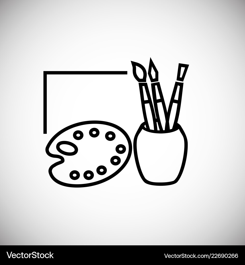 Academy of art thin line on white background Vector Image