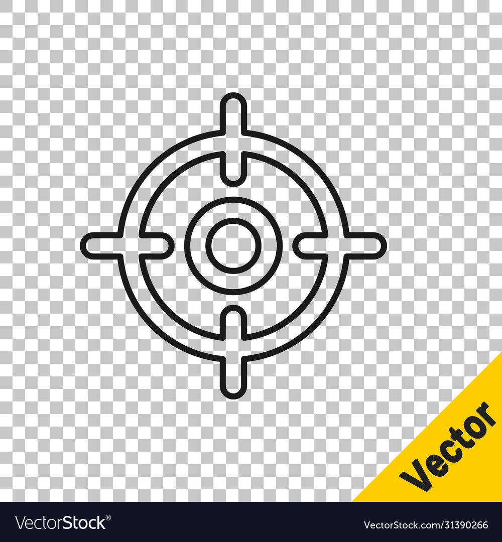 Black line target sport icon isolated Royalty Free Vector Black line target sport icon isolated Royalty Free Vector