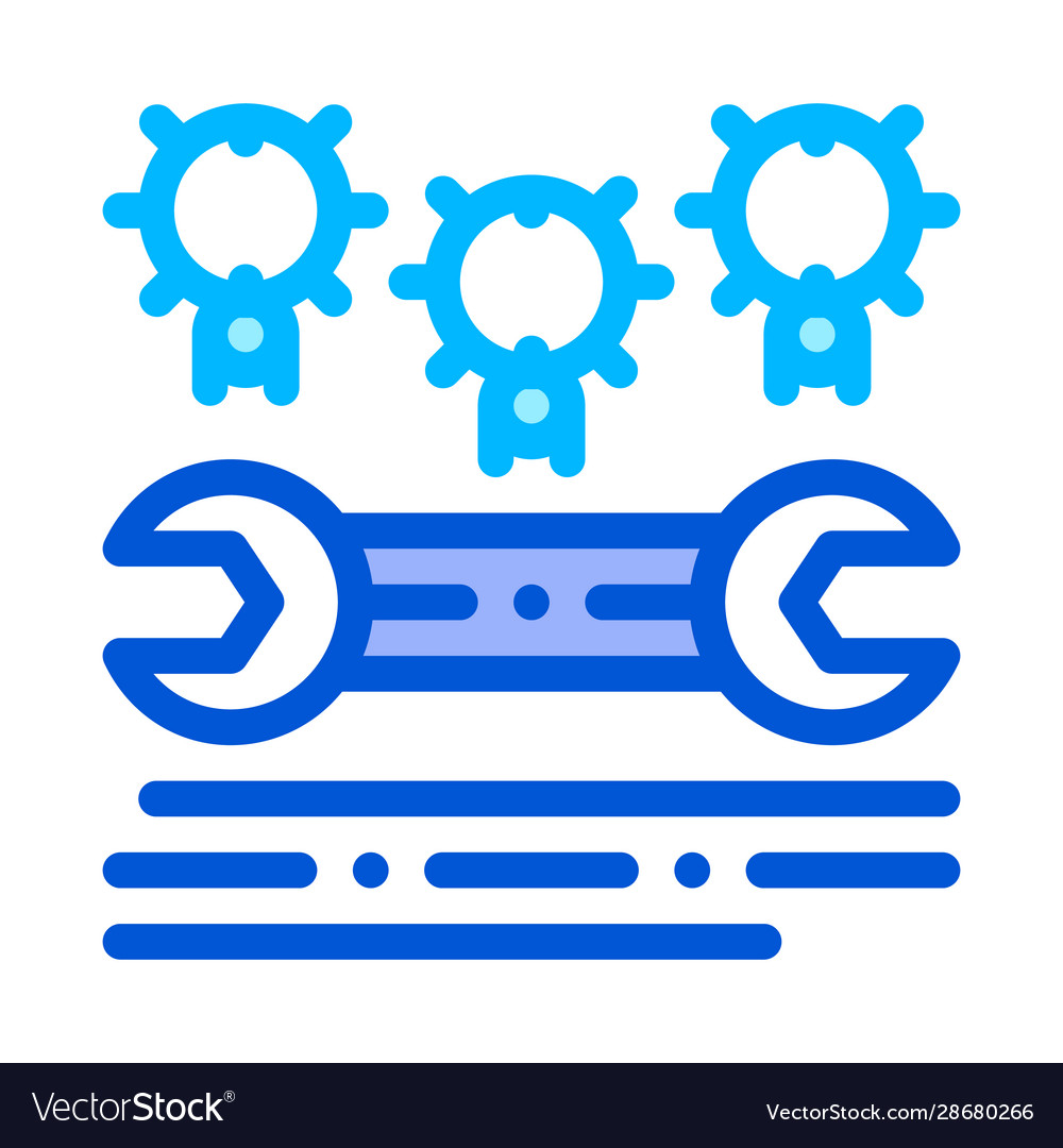 Bug beetle coding system thin line icon Royalty Free Vector