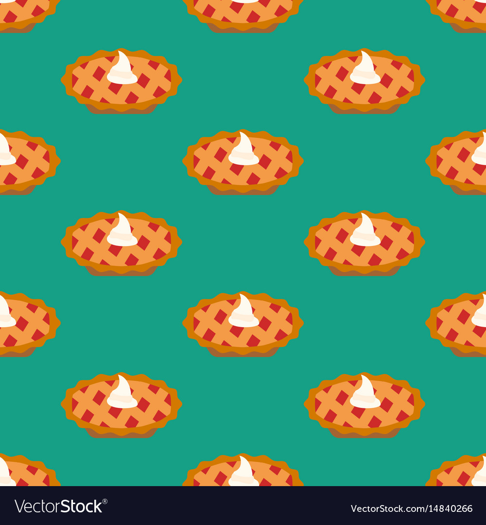 Cherry pie seamless pattern Royalty Free Vector Image