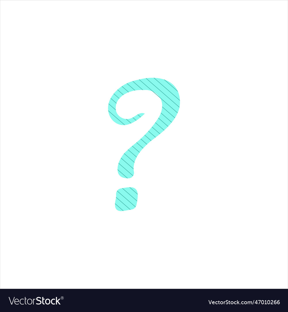 Doodle question mark Royalty Free Vector Image
