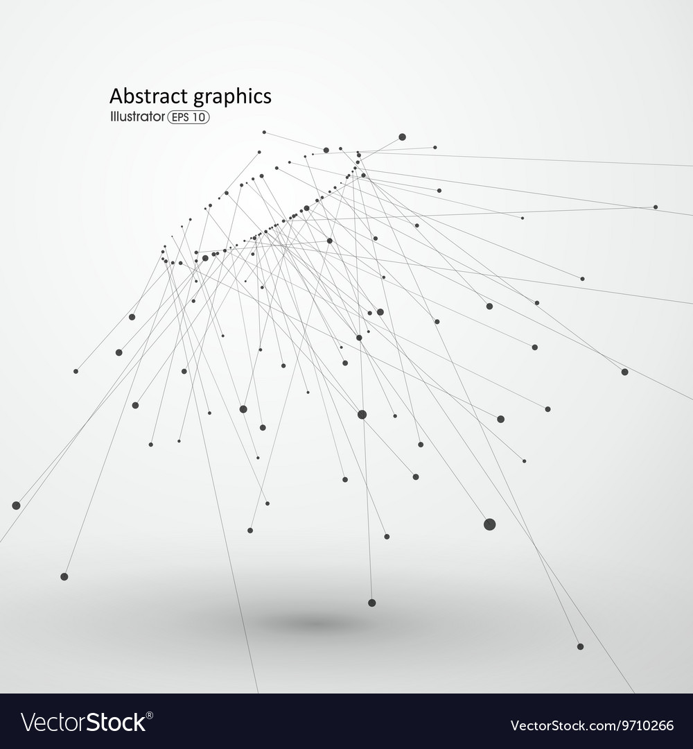 Dot and line consisting of abstract graphics Vector Image