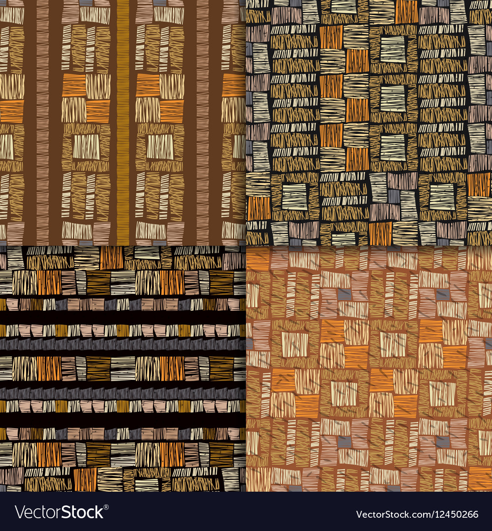 Ethnic seamless pattern set Royalty Free Vector Image