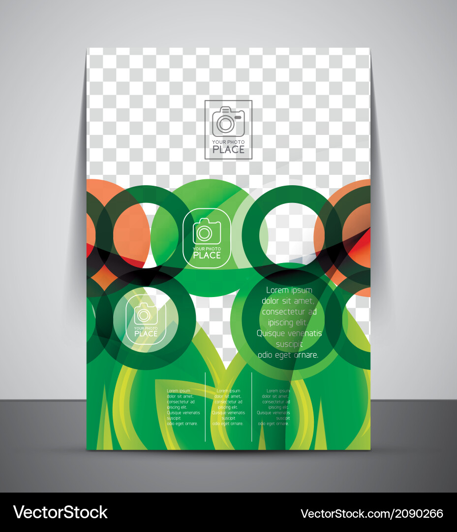 Green design business corporate print template Vector Image