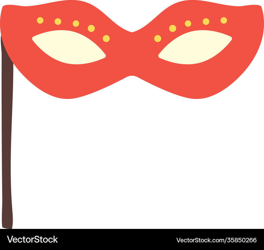 Happy birthday mask celebration flat style icon Vector Image