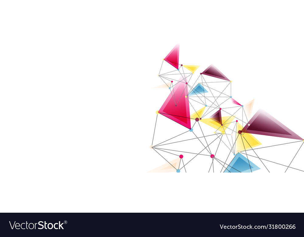 Line points connections triangular technology Vector Image