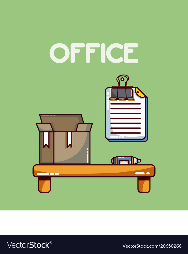 Office workplace elements Royalty Free Vector Image
