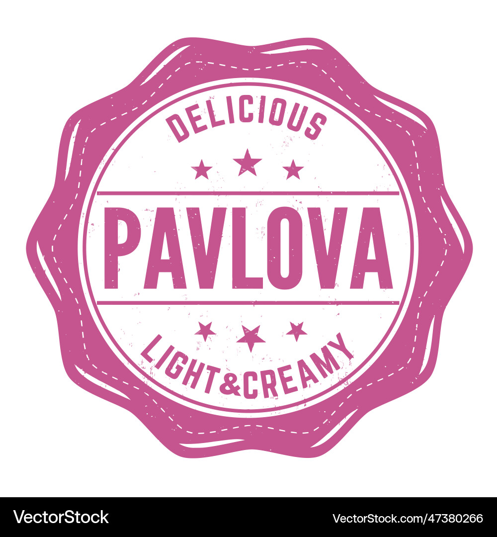Pavlova grunge rubber stamp Royalty Free Vector Image