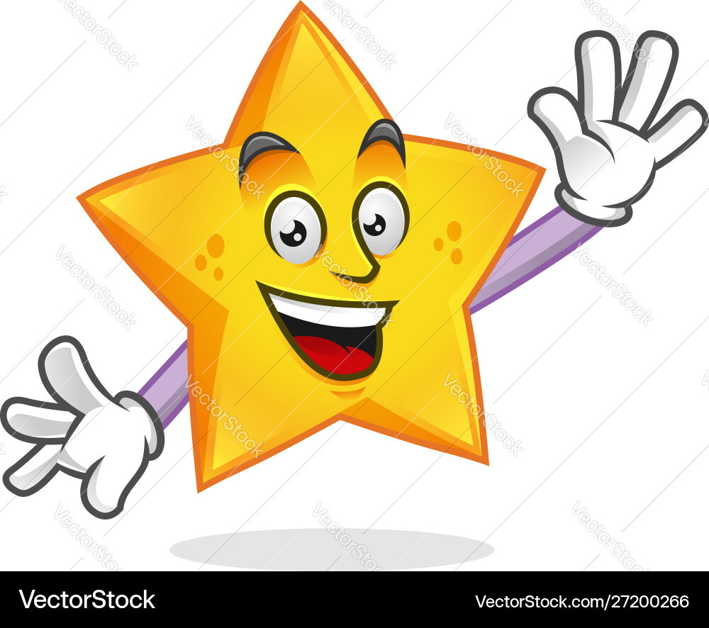 Star character design or mascot perfect Royalty Free Vector