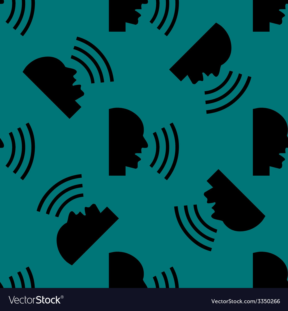 Talking web icon flat design seamless pattern Vector Image