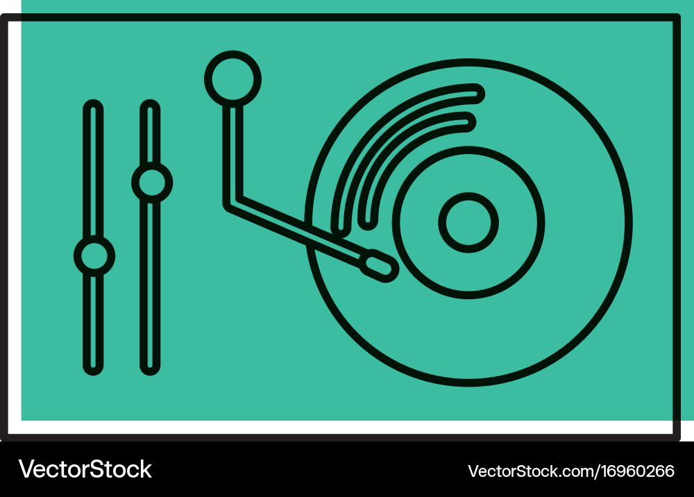 Vinyl player console icon Royalty Free Vector Image